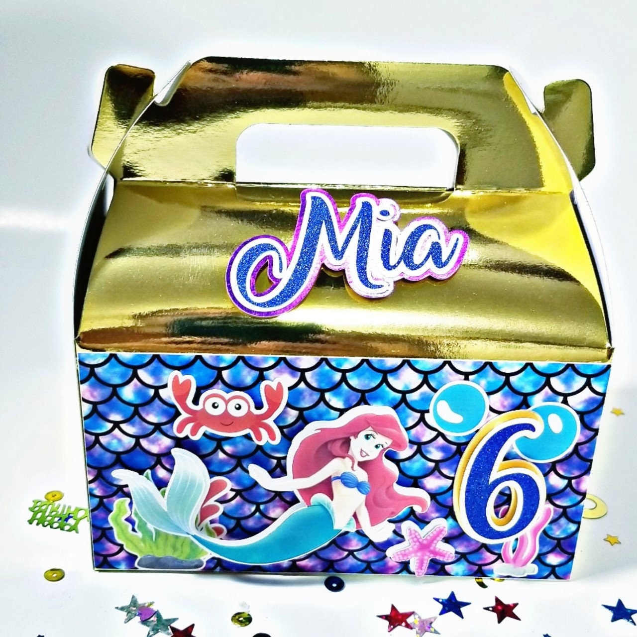 Little Mermaid Favor Box,little Mermaid Party Decorations,ariel Favor ...