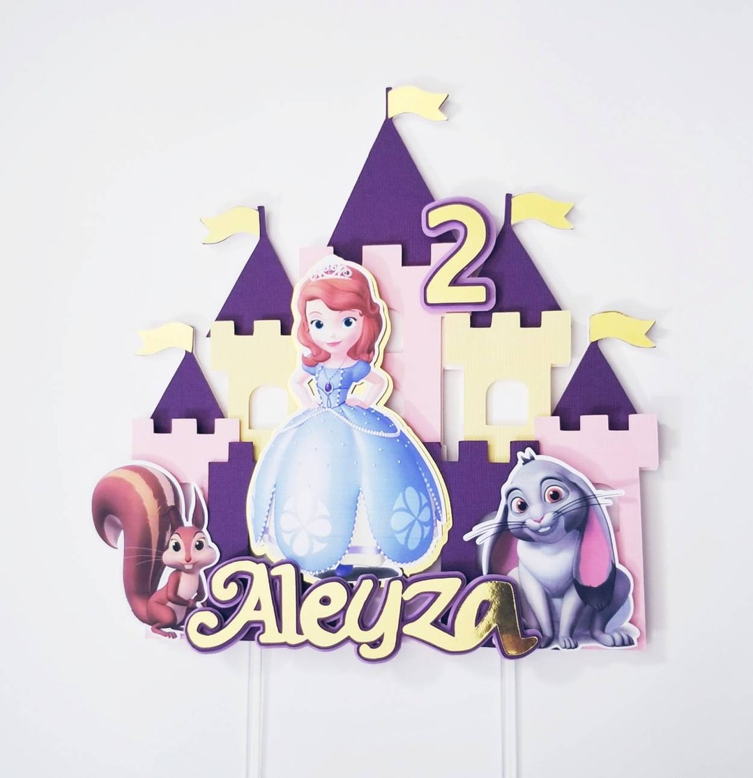 Sofia the First Cake Topper, Disney Princess Sofia Cake Topper, Sofia ...