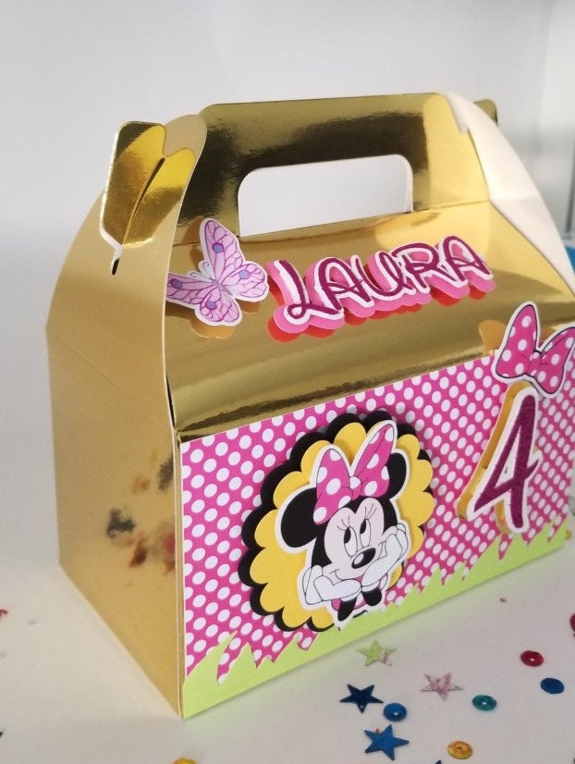 Minnie Mouse Candy Box, Minnie Favor Box, Minnie Party Decorations ...