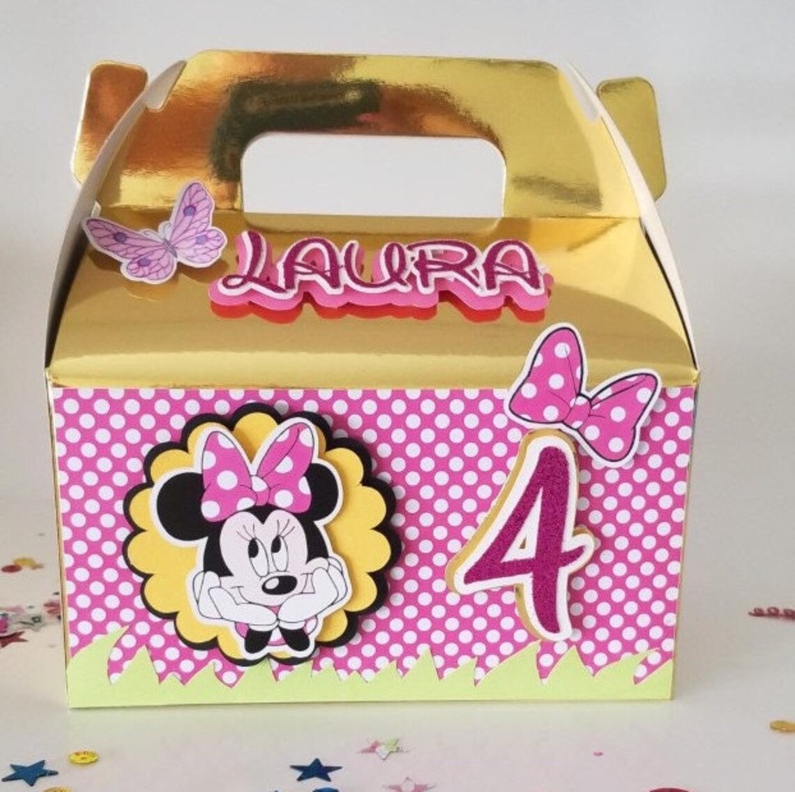 Minnie Mouse Candy Box, Minnie Favor Box, Minnie Party Decorations ...