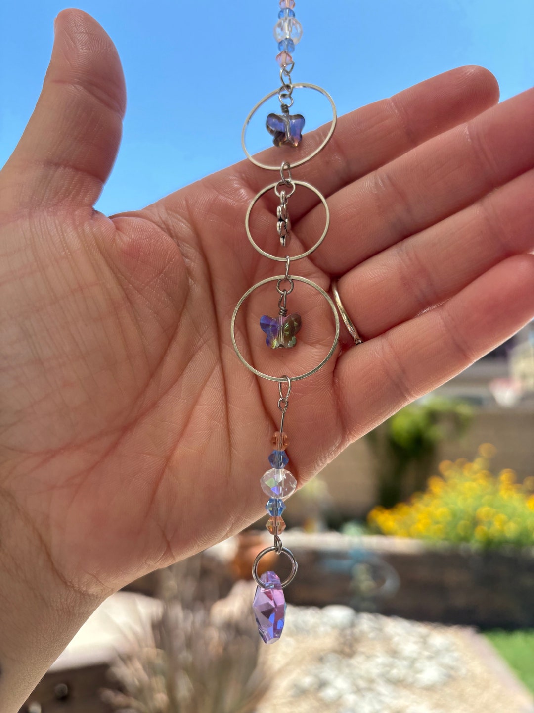 Butterfly Crystal Suncatcher - Etsy
