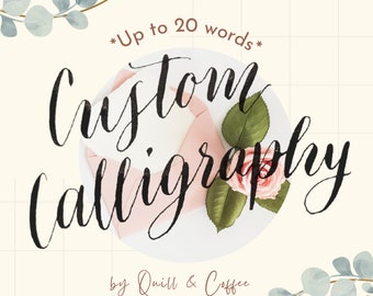 Custom Calligraphy Print // Handwritten // Hand Painted // - Etsy