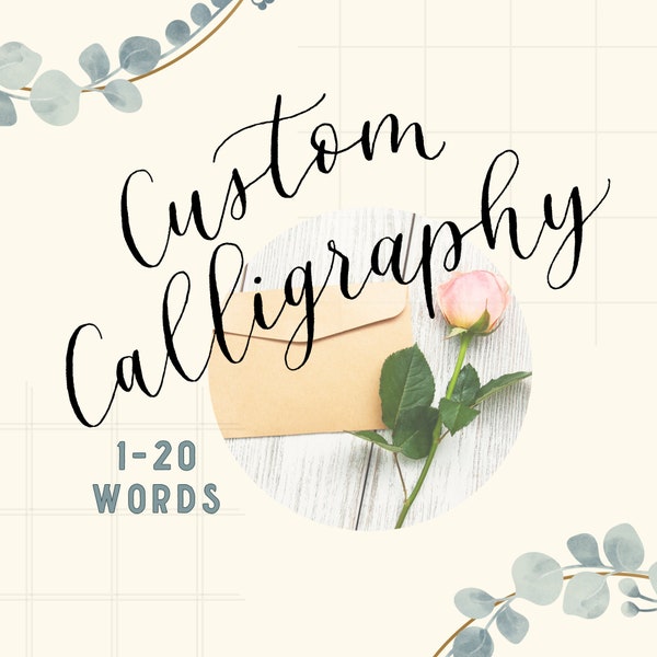 Calligraphy Service - Etsy