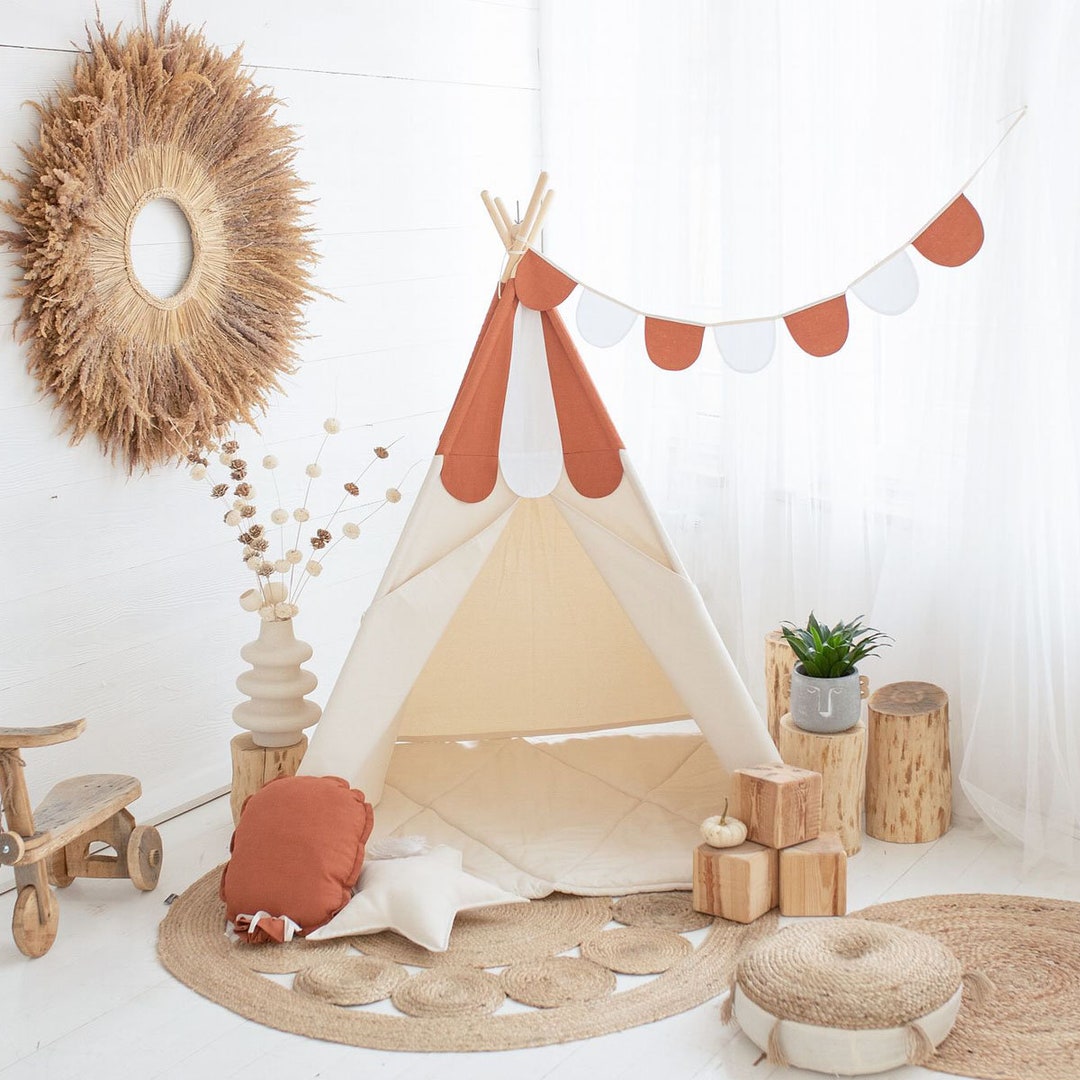 Children Tipi Tent Candy Red, Tipi With Colorful Stripes, Candy Shop ...