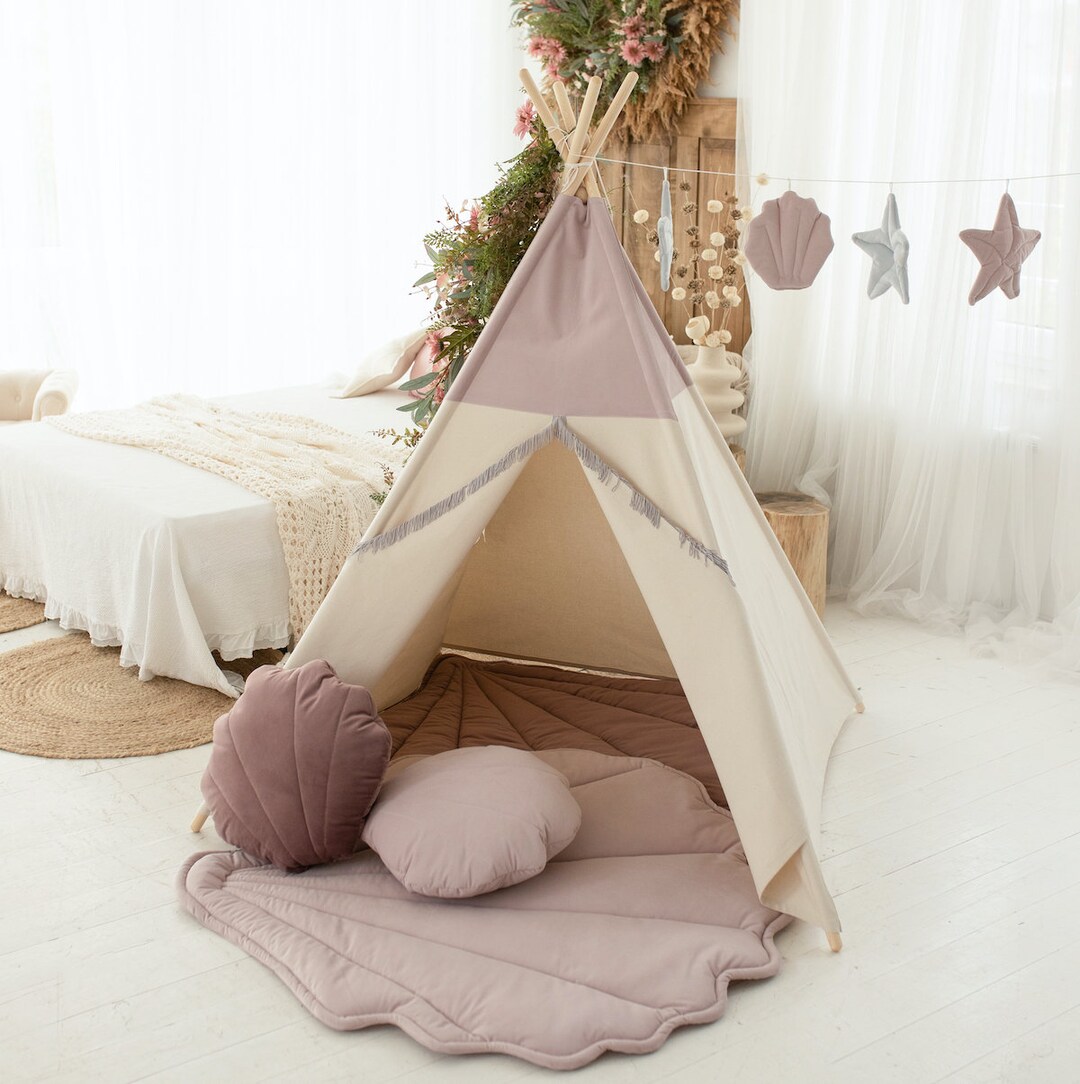 Tipi Tent Pink Mermaid, Pink Teepee, Tipi Light Pink, Teepee Sirene ...