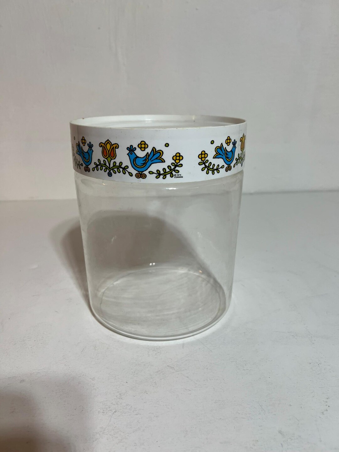 Vintage 1975 Pyrex Store 'N See Ware Canister Country Festival 2-1/2 QT ...