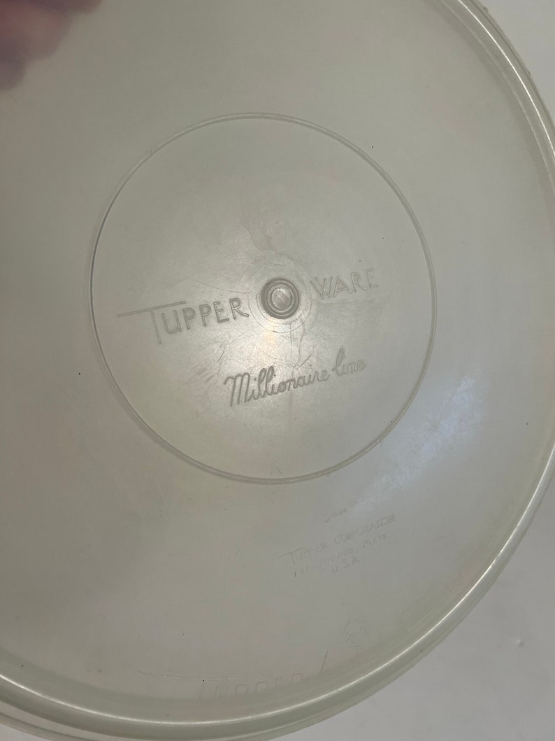 Vintage 1954 Tupperware 405 Party Susan Tray W/224 Millionaire Line ...