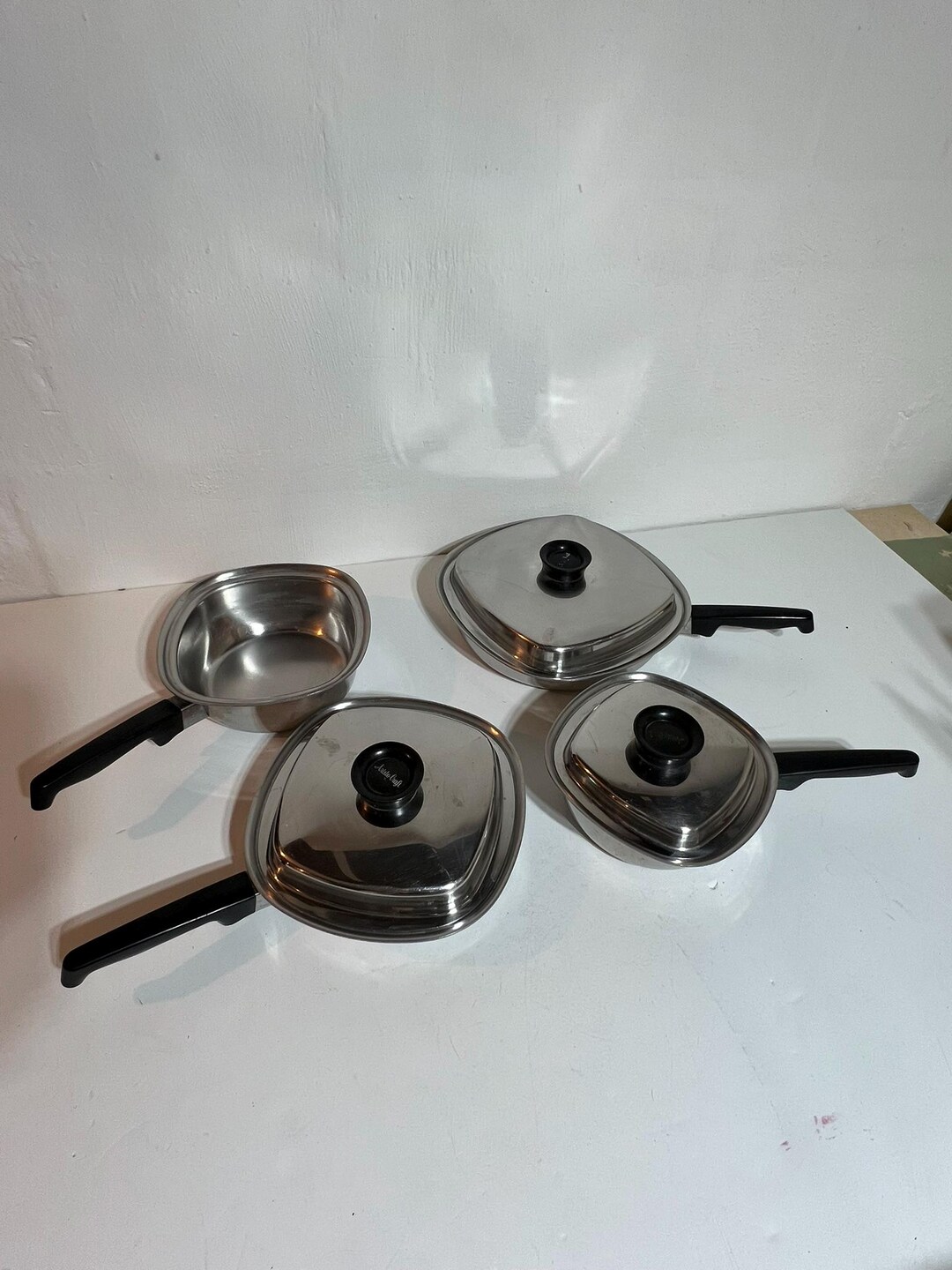 Vintage 1960s West Bend Aristo-craft Stainless Steel Square Cookware ...