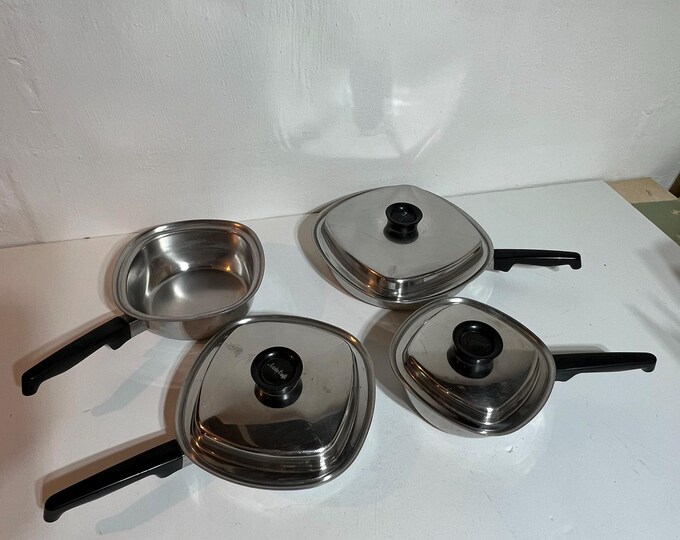Vintage 1960s West Bend Aristo-craft Stainless Steel Square Cookware ...