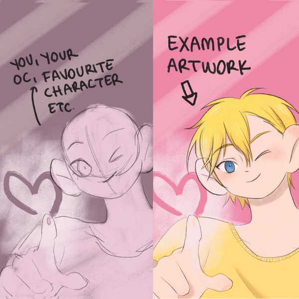 Custom Stuck in the Screen Oc Wallpaper Drawing Cute Commission - Etsy