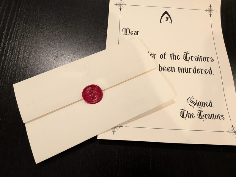 Traitors Murder Letter Kit - Etsy
