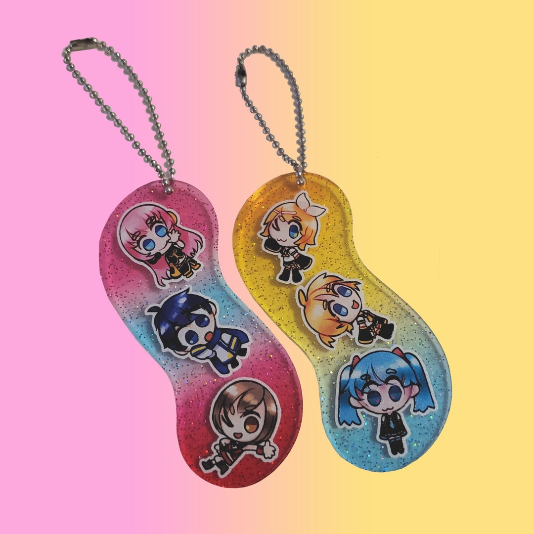 Vocaloid Wiggle Keychains (rin, Len, Miku) (luka, Kaito, Meiko) - Etsy