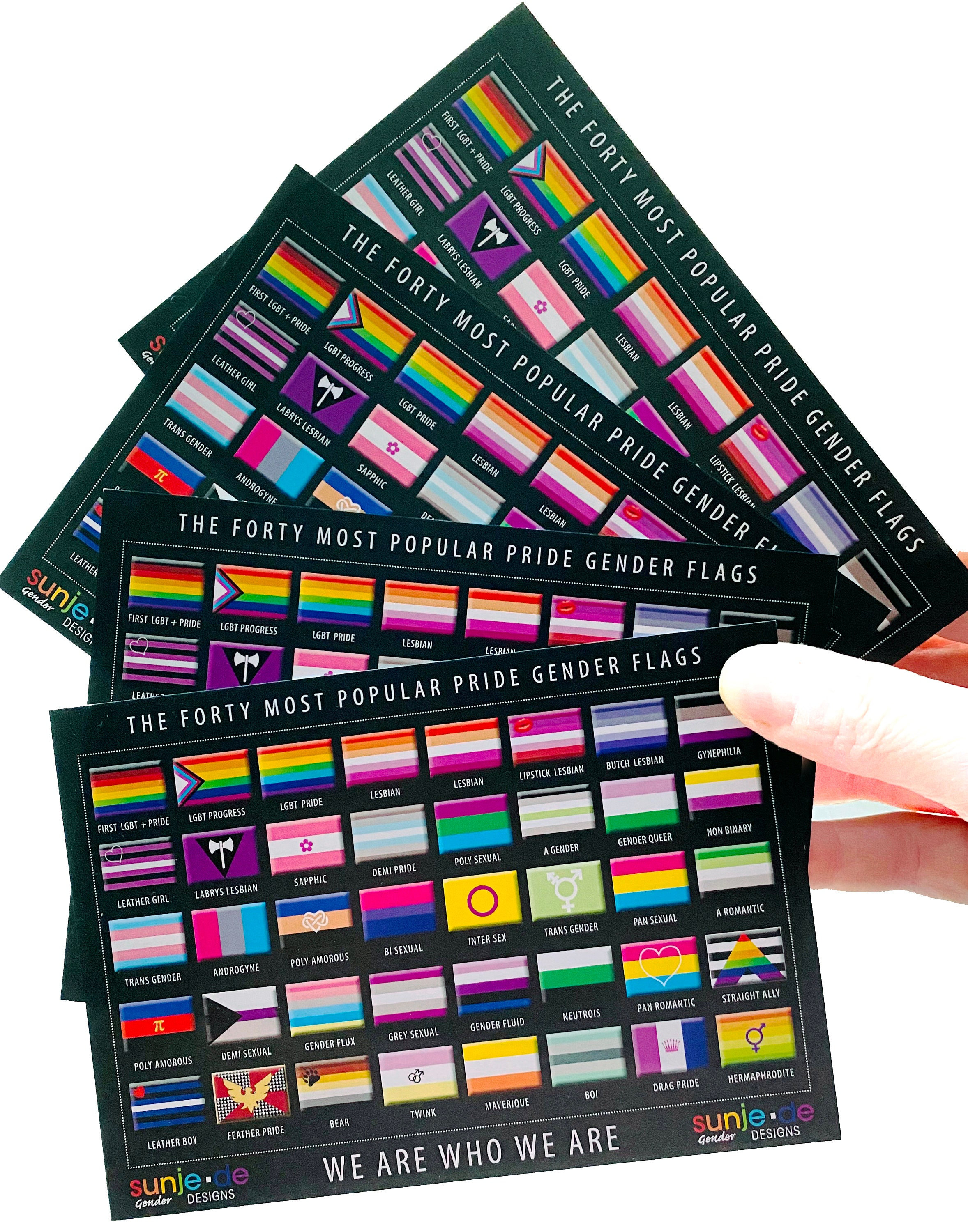 Gender Flag LGBTQ Postcards 8 Pieces - Etsy