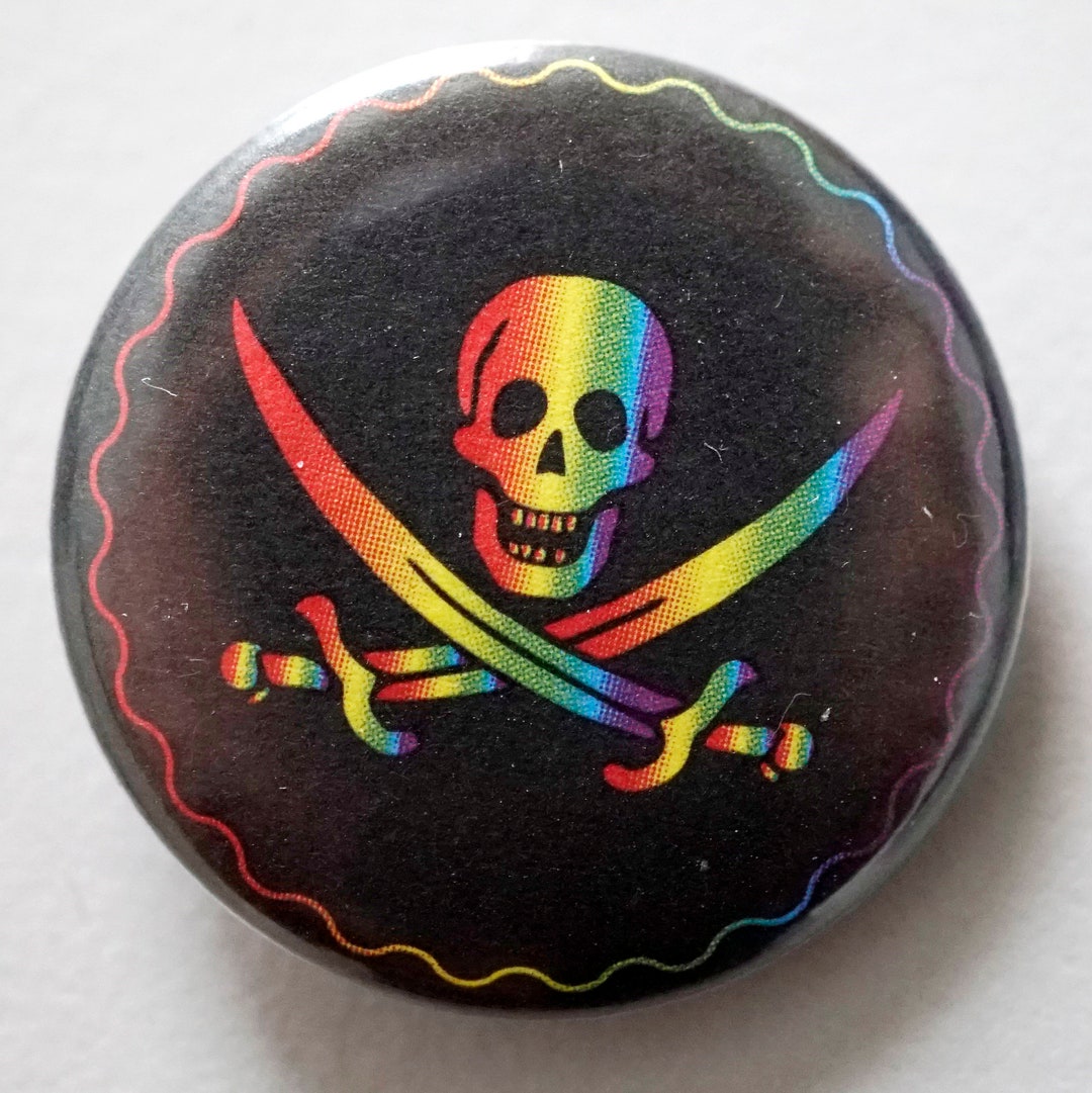5x Button Pirate Flag Pin Badge Pin Plaque, Badge, Pin Button, Emblem ...