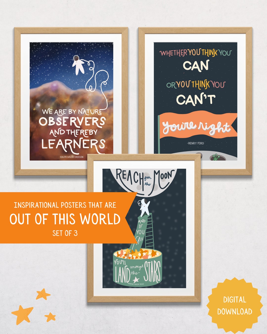 Space Themed Educational Posters, 3 | Motivational | Homeschool ...