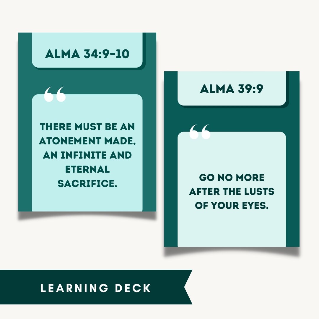 LDS Seminary Book of Mormon Doctrinal Mastery Posters and Cards | Book ...