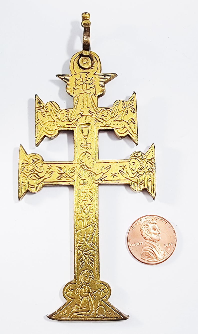 MUSEUM-QUALITY Spanish Copper-gilt Pectoral Cross, Inquisitor Preist ...