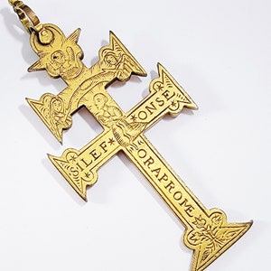 MUSEUM-QUALITY Spanish Copper-gilt Pectoral Cross, Inquisitor Preist ...