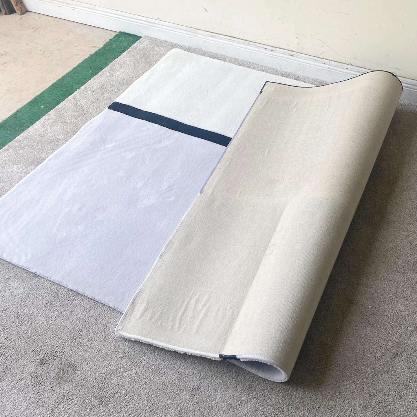 Postmodern Purple, Lavender Black and White Rectangular Area Rug - Etsy