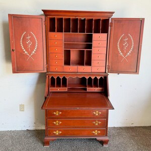 Vintage Georgian Red Secretary Desk - Etsy