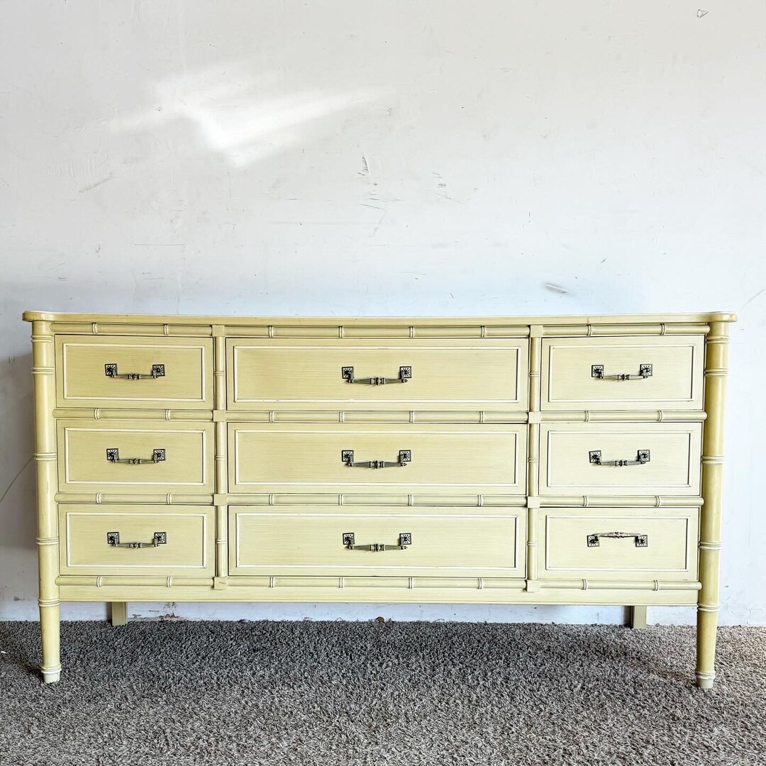 Faux Bamboo Henry Link bali Hai Dresser by Lexington - Etsy