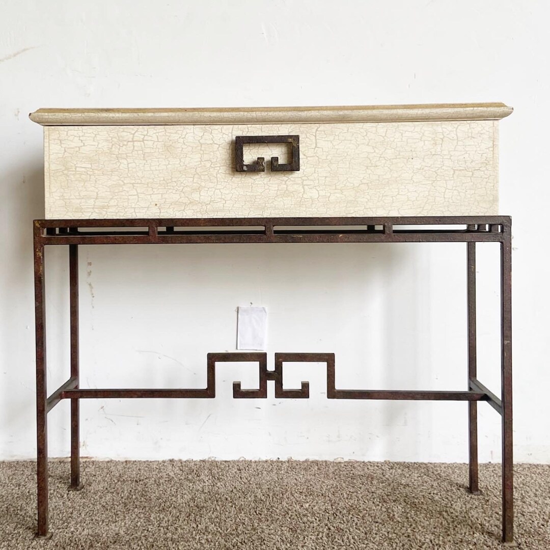 Vintage Chinoiserie Console Table/storage Chest - Etsy