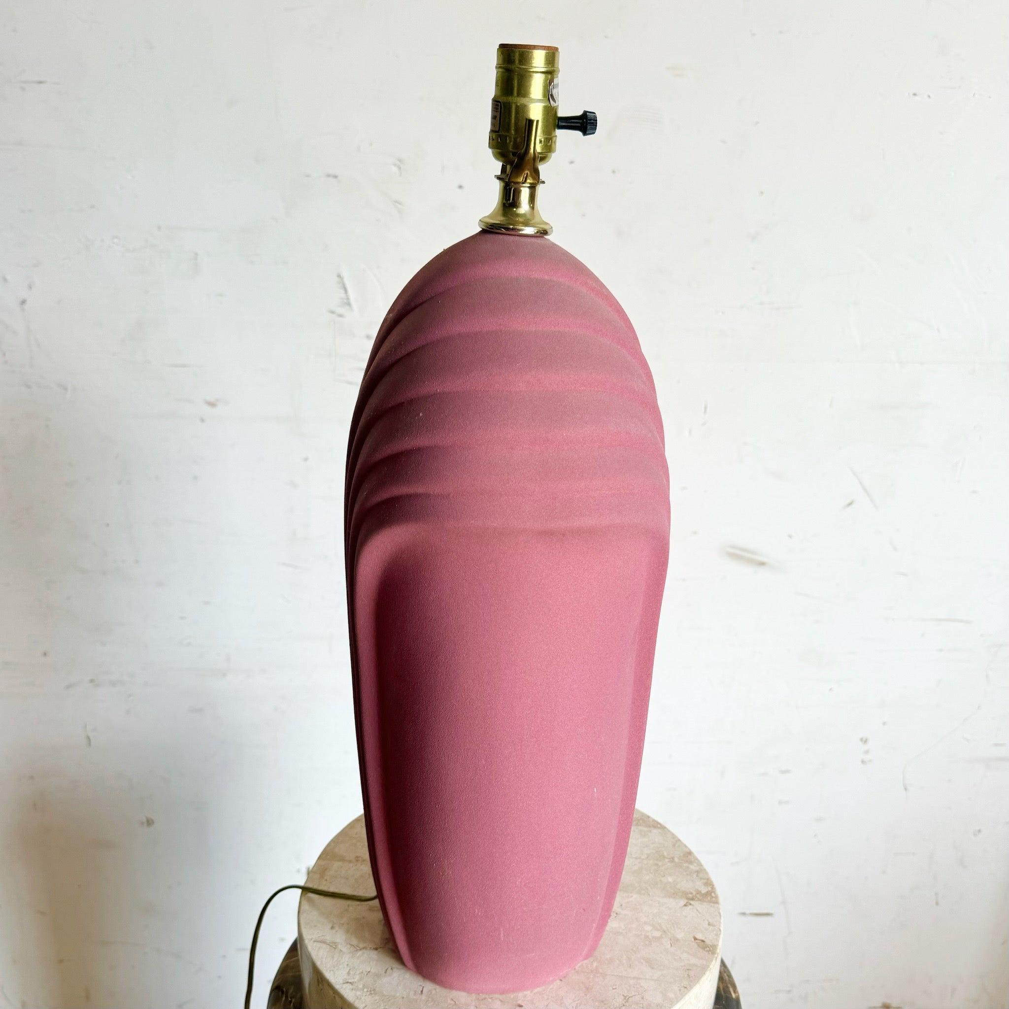 Postmodern Rough Textured Hot Pink Scalloped Table Lamp - Etsy
