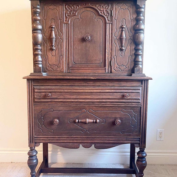 Antique Carved Cabinet - Etsy