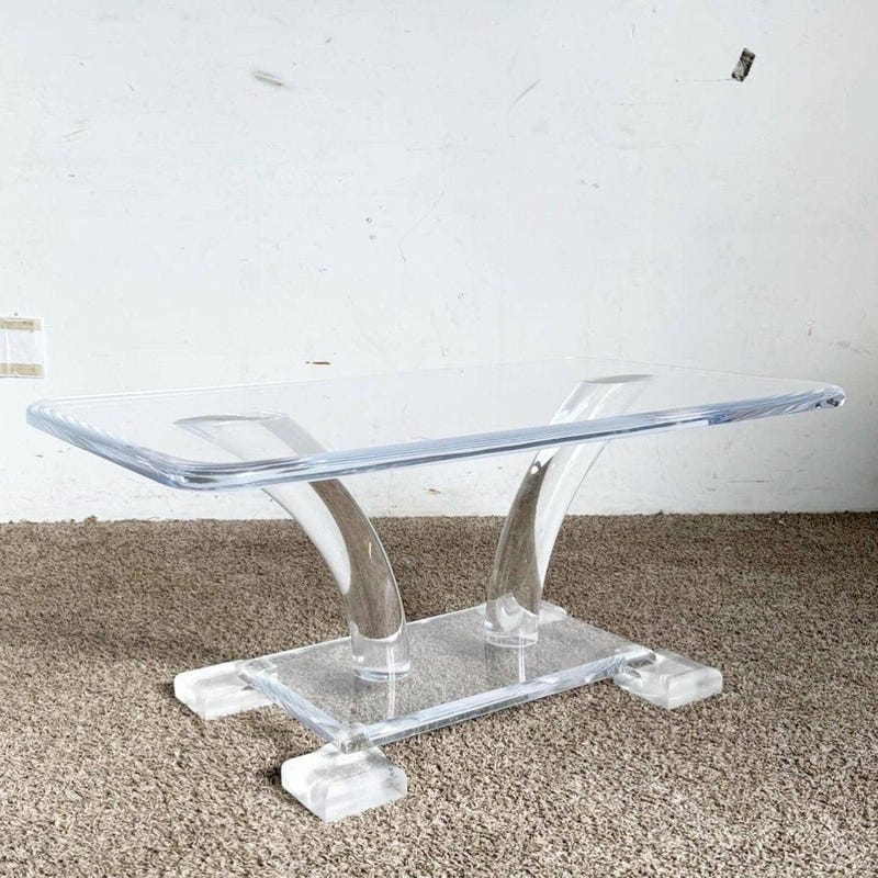 Lucite Coffee Table - Etsy