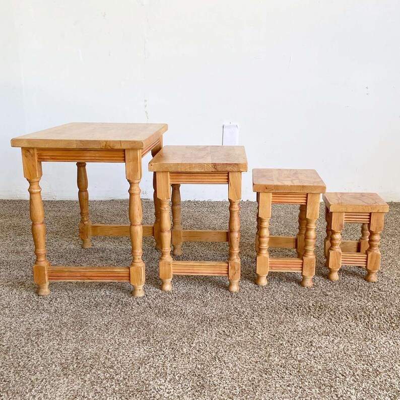 Vintage Wooden Hand Drawn Female Body Form Nesting Tables - Etsy