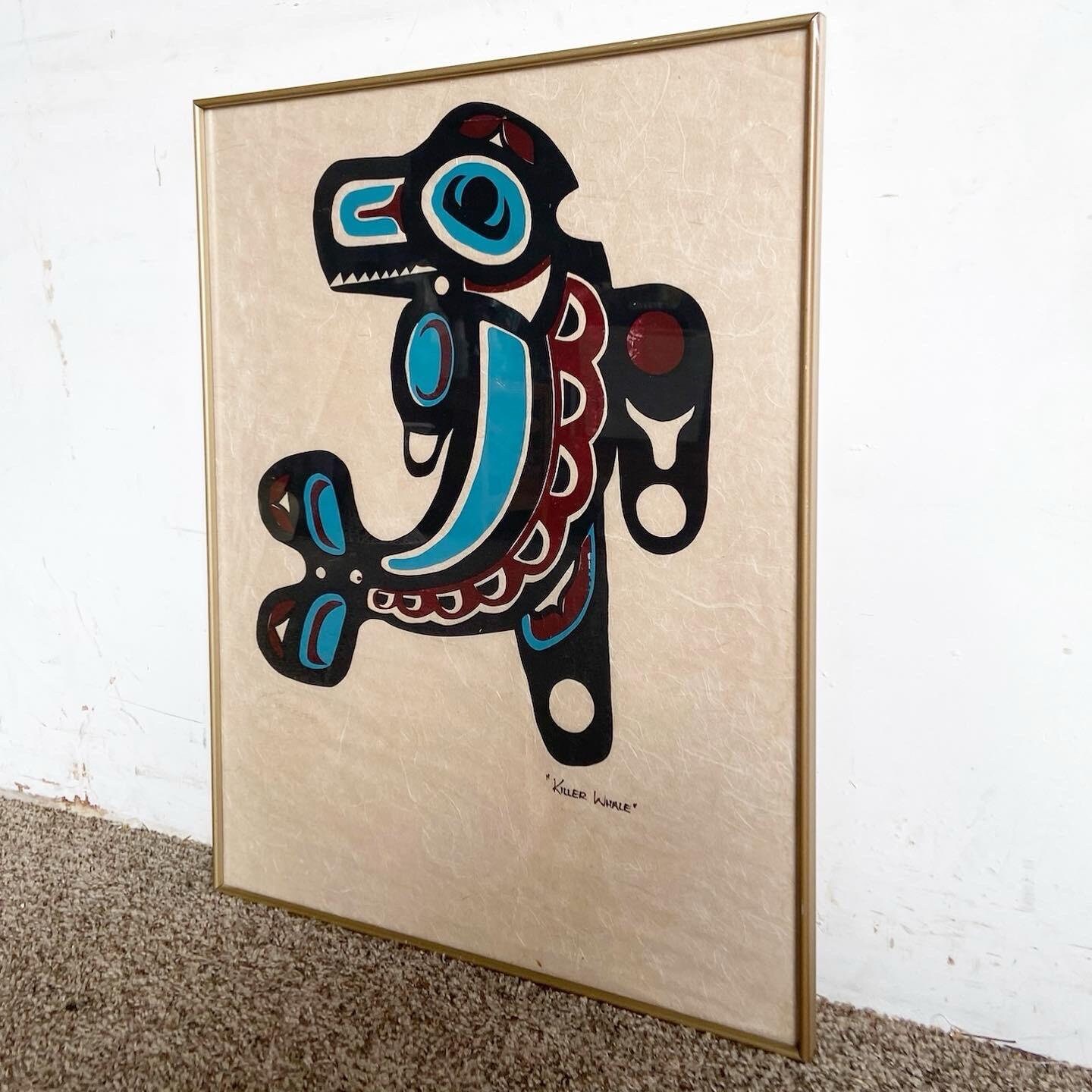 Vintage Native Canadian killer Whale Screenprint - Etsy