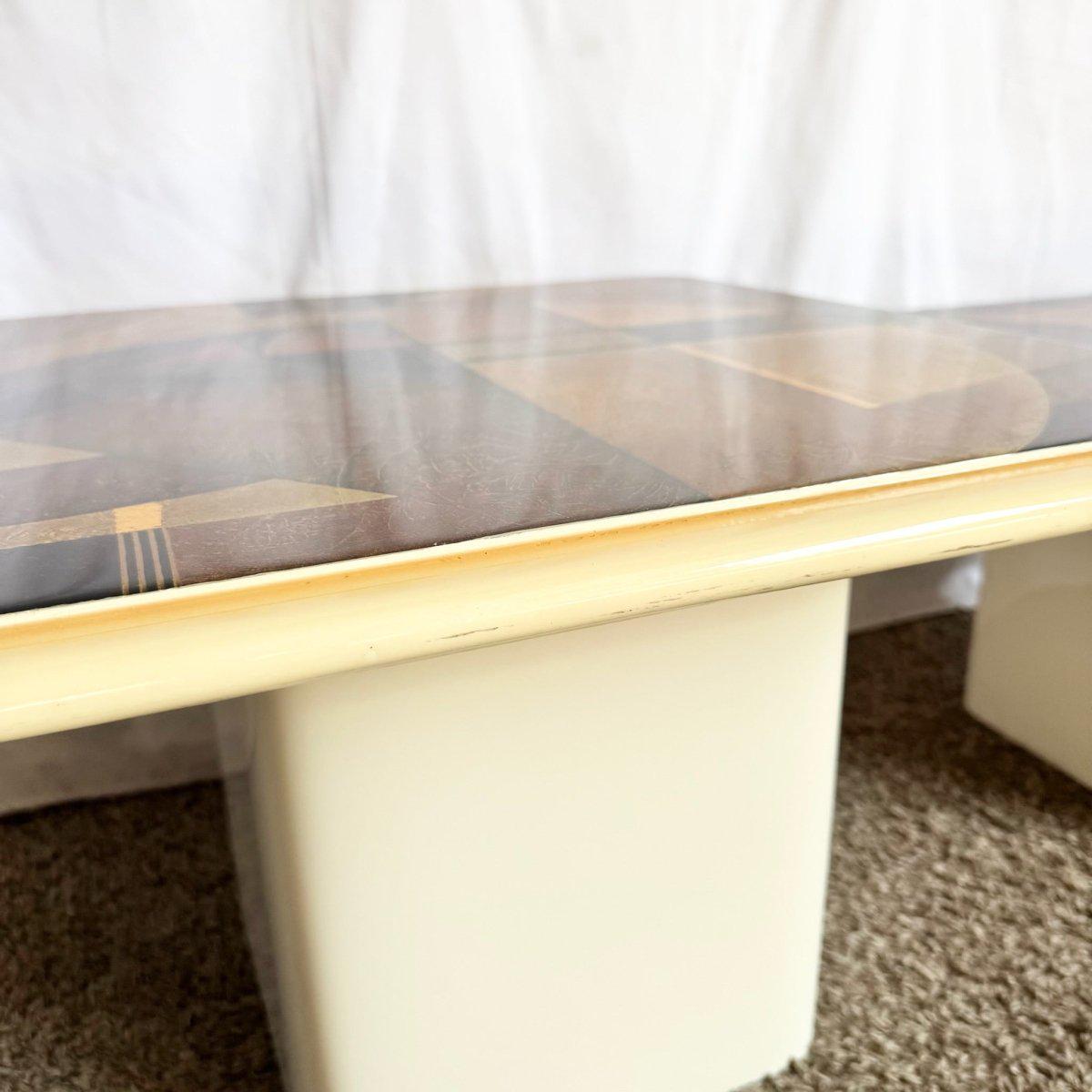 Art Deco Epoxy Top Abstract Square Nesting Tables - Set of 2 - Etsy
