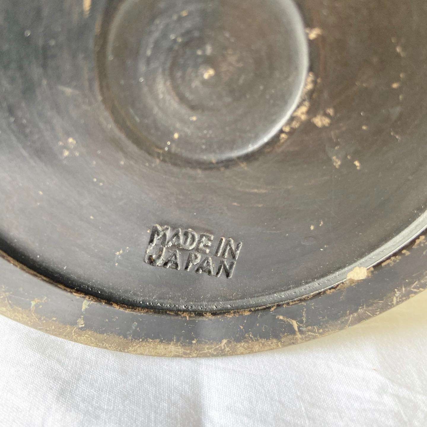 Vintage Black Japanese Tokanabe Pottery Vase - Etsy