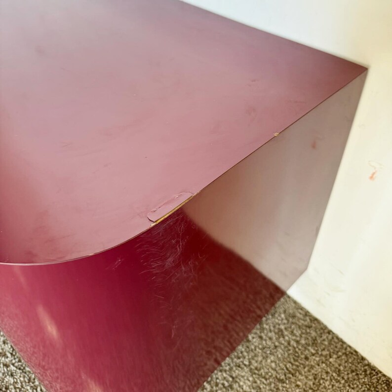 Postmodern Maroon Lacquer Laminate Lowboy Dresser - Etsy