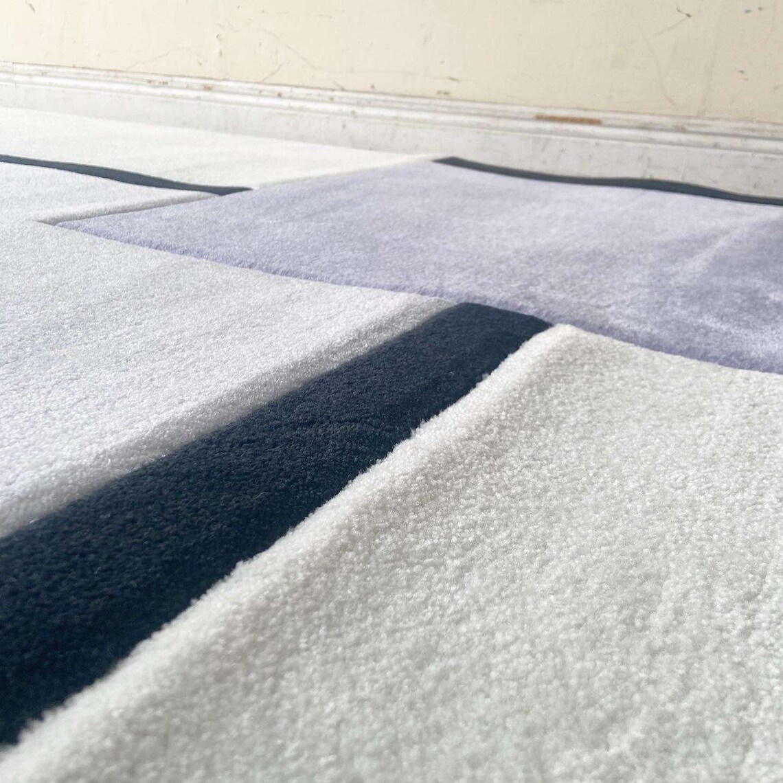 Postmodern Purple, Lavender Black and White Rectangular Area Rug - Etsy