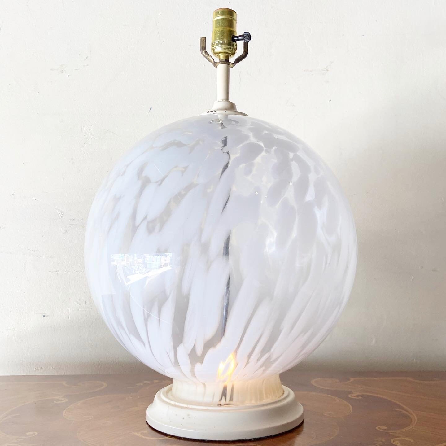 Postmodern Murano Glass Spherical Table Lamp - Etsy