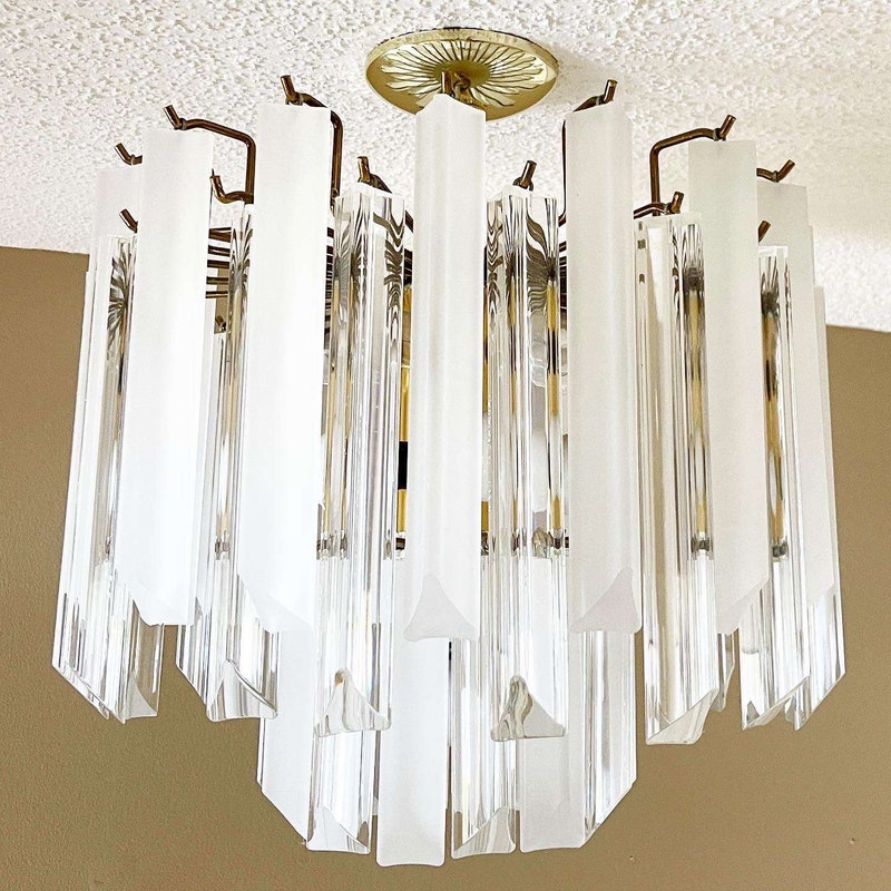 Vintage Lucite Chandelier - Etsy