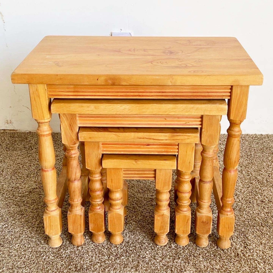 Vintage Wooden Hand Drawn Female Body Form Nesting Tables Set of 4 - Etsy