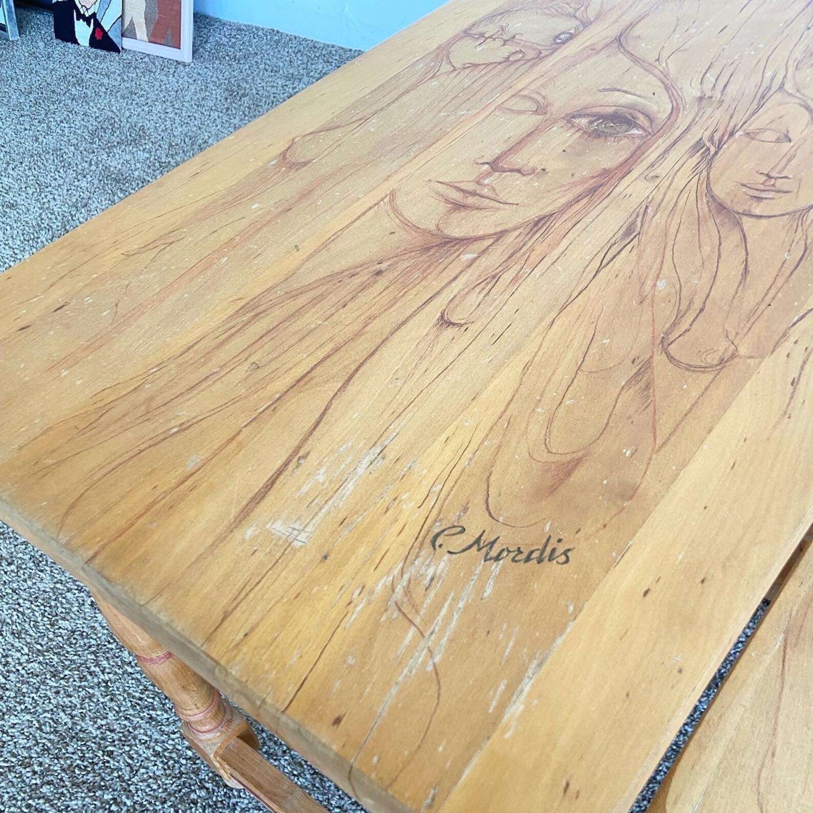 Vintage Wooden Hand Drawn Female Body Form Nesting Tables Set of 4 - Etsy