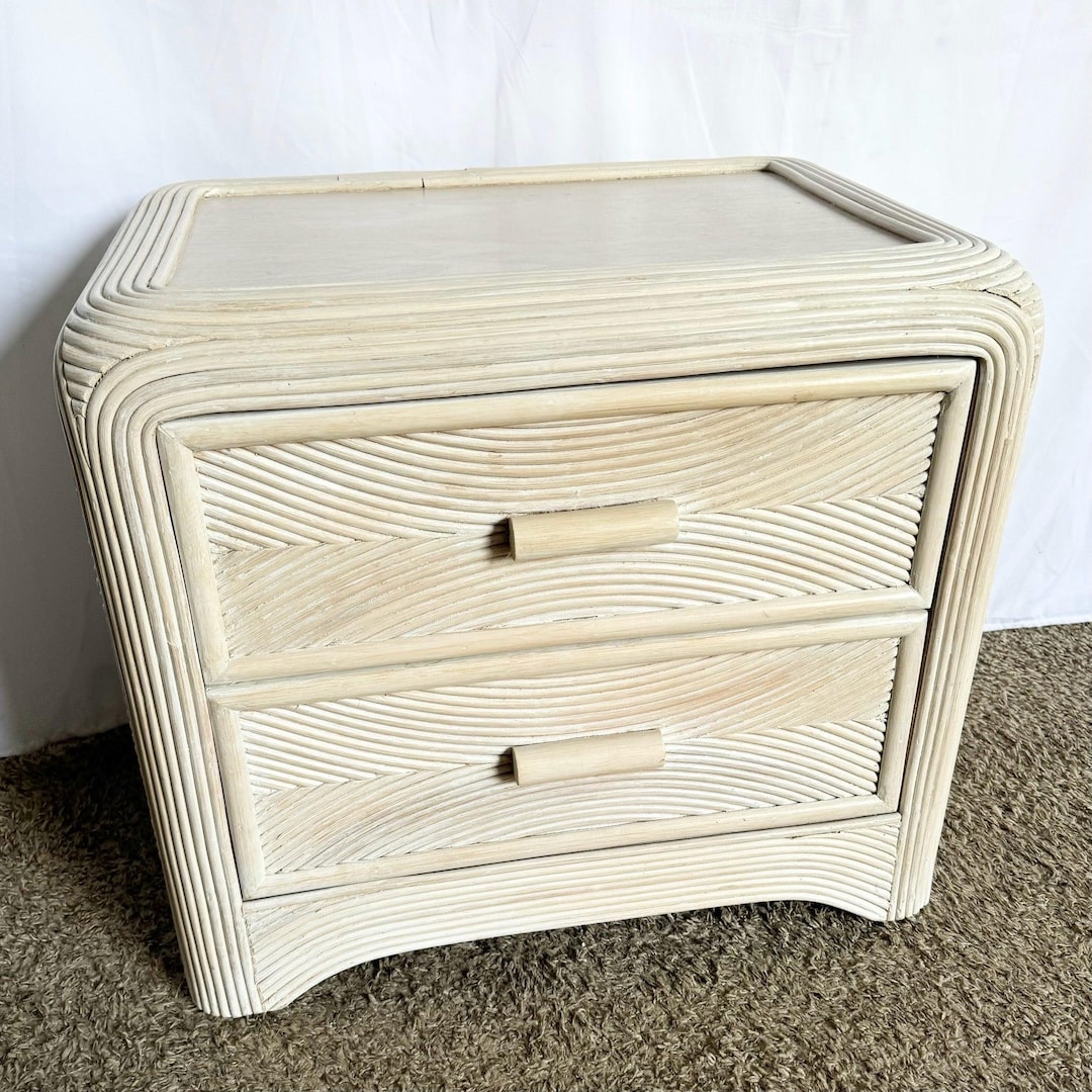Boho Chic Pencil Reed Nightstand - Etsy