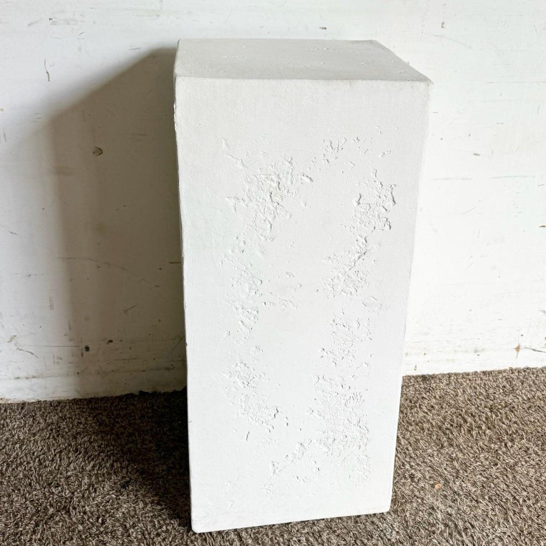 Postmodern White Plaster Pedestal - Etsy