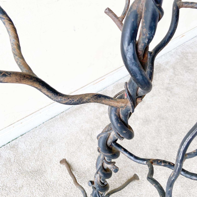 Vintage Hand Made Wrought Iron Tree Sculpture - Etsy