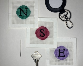 Fancy Floral Needlepoint Key Fob DIY Kit - Etsy
