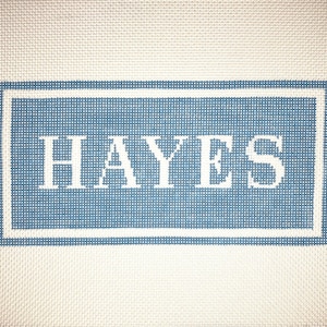 4.5” X 10-ish" Customizable Handpainted Needlepoint Canvas, Name (4-10 ...