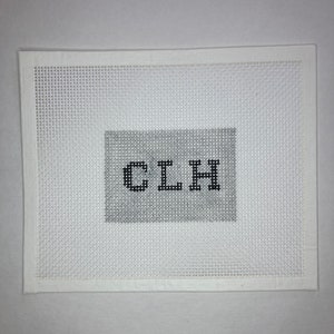 DIY Kit: Handpainted Needlepoint Canvas With Leather Luggage Tag ...