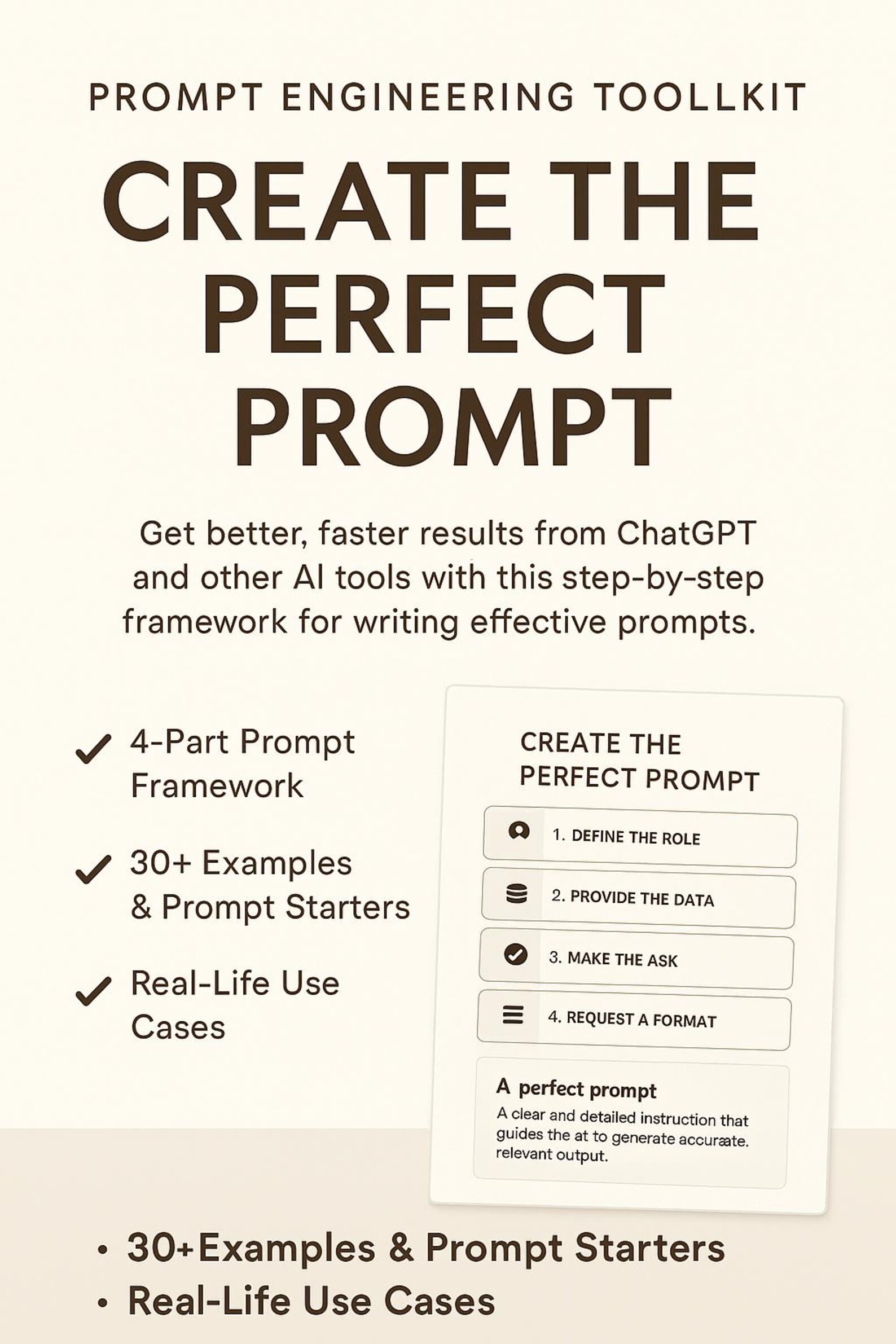 Prompt Engineering Toolkit: Create the Perfect Prompt (digital Download ...