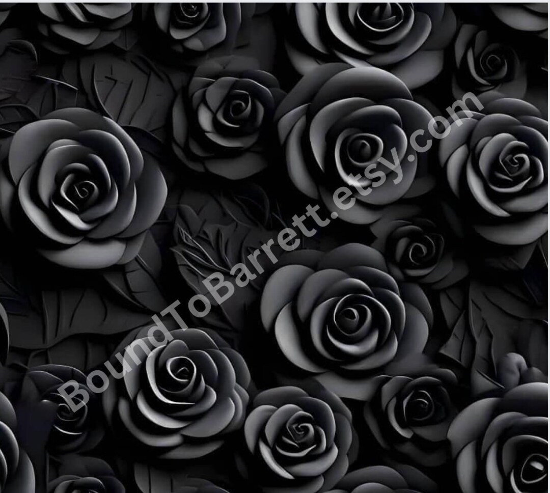 Black Roses Sublimation PNG 20oz Tumbler Design Gothic Occult Witch ...