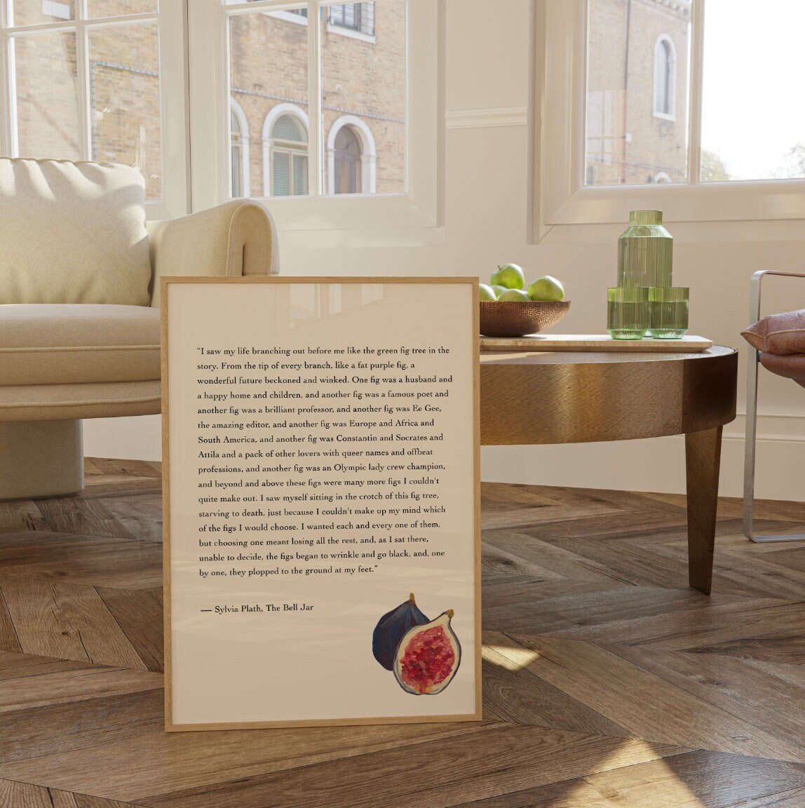 Sylvia Path Fig Tree Art Print, the Bell Jar, Fig Tree Print, Kitchen ...