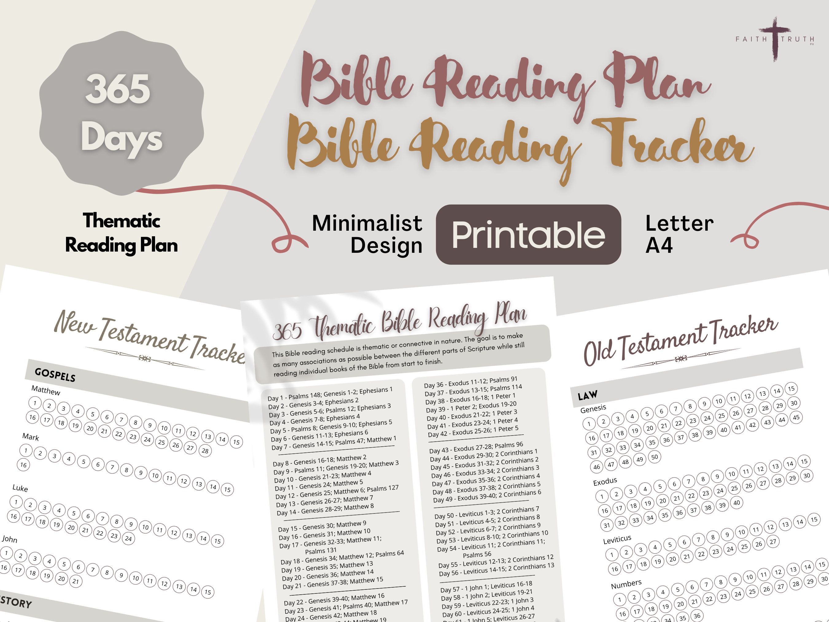 One Year Reading Plan 365 Days Bible Reading Plan With Bible - Etsy