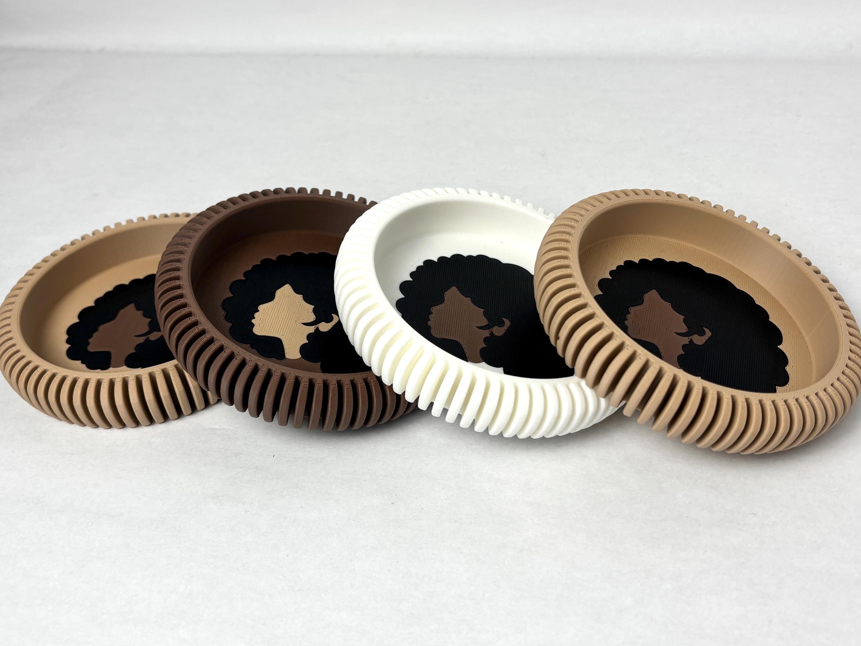 Afrocentric Coasters: Black Woman Silhouette, Modern Home Decor - Etsy